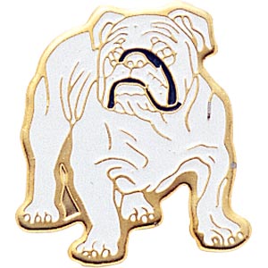 Bull Dog Lapel Pin - Color Finish