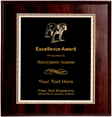 Bulldog Plaques, Bulldog Award Plaque | Mascot Plaques