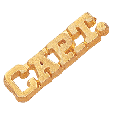 "Captain" Gold Letter Pin, Captain Lapel Pin | TrophyCentral
