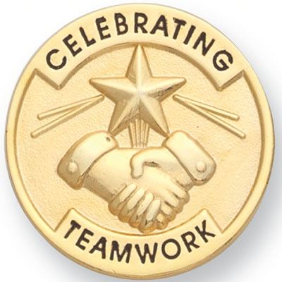 Celebrating Teamwork Award Pins | TrophyCentral