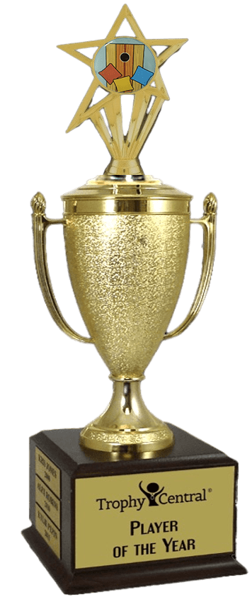 Champion's Cup Trophy with Cornhole Insert | TrophyCentral