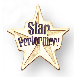 Star Performer Chenille Lapel Pins - EC Series