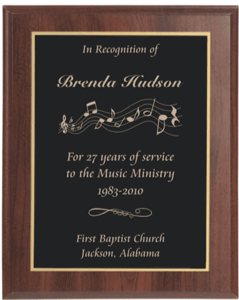 7" x 9" Vertical Cherry Plaque | TrophyCentral