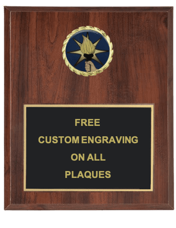 Cherry & Black Insert Plaques | TrophyCentral