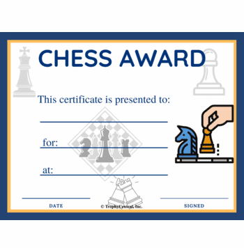 Free Chess Certificate Template | TrophyCentral
