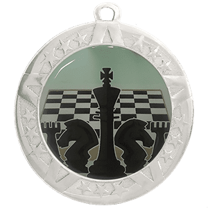 Silver Chess Medal (2 inch, T Series) | Chess Medals