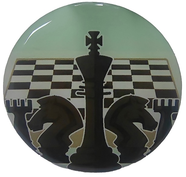 Colorful Chess Epoxy-Covered Insert Decals | TrophyCentral