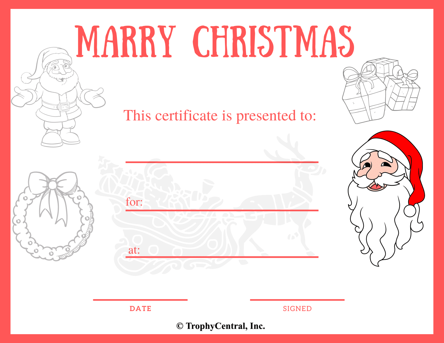 Free Christmas Award Certificate | Free Templates