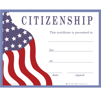 Good Citizenship Certificate Super Citizen Award Certificate Template