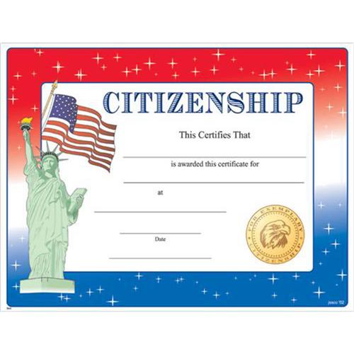 Citizenship Award Certificate | Citizenship Certificates | TrophyCentral
