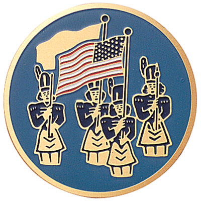 Color Guard Medal Inserts (2" Etched) | TrophyCentral