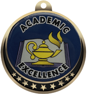 Colorful Academic Excellence Insert Medals | TrophyCentral