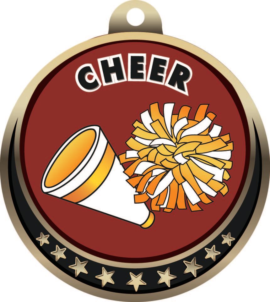 Colorful Cheer Insert Medals | TrophyCentral