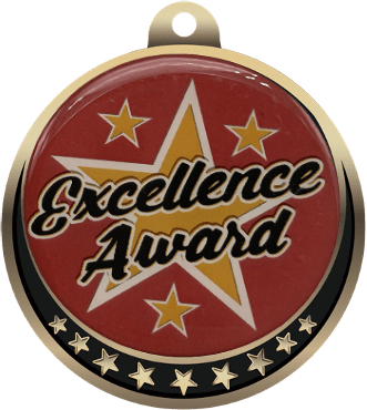 Colorful Excellence Insert Medals | TrophyCentral