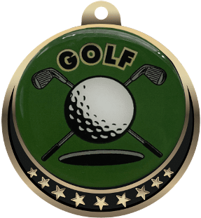 Colorful Golf Insert Medals | TrophyCentral