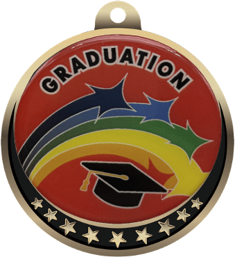 Colorful Graduation Insert Medals | TrophyCentral