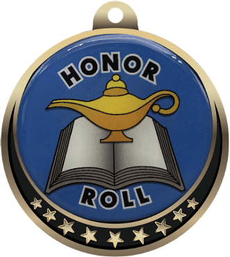 Colorful Honor Roll Insert Medals | TrophyCentral