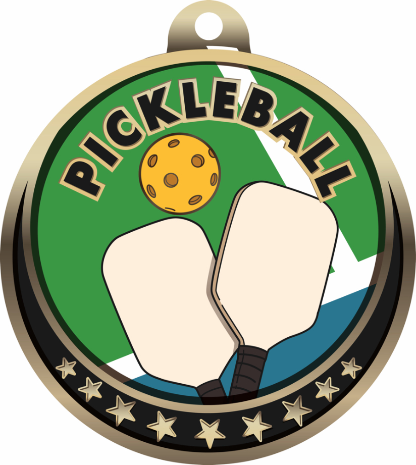 Colorful Pickleball Insert Medals | TrophyCentral
