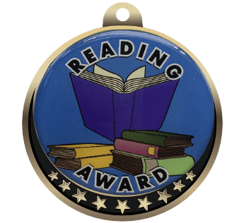Colorful Reading Insert Medals | TrophyCentral