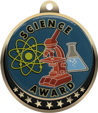 Colorful Science Insert Medals | TrophyCentral
