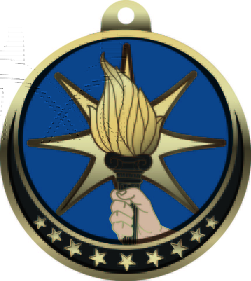 Colorful Torch Insert Medals | TrophyCentral