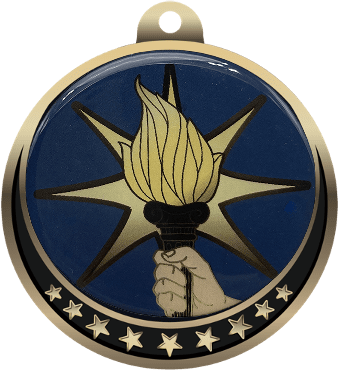 Colorful Torch Insert Medals | TrophyCentral
