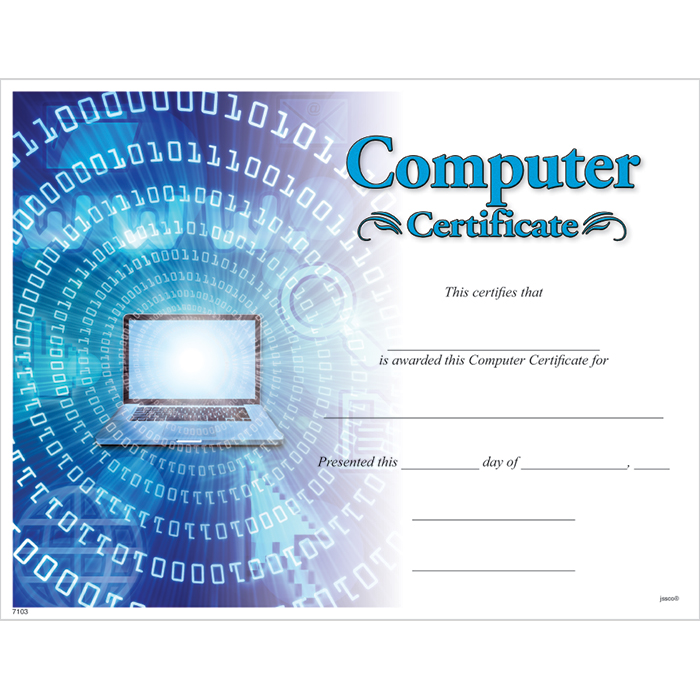 Computer Certificates, Photo Computer Certificate | TrophyCentral