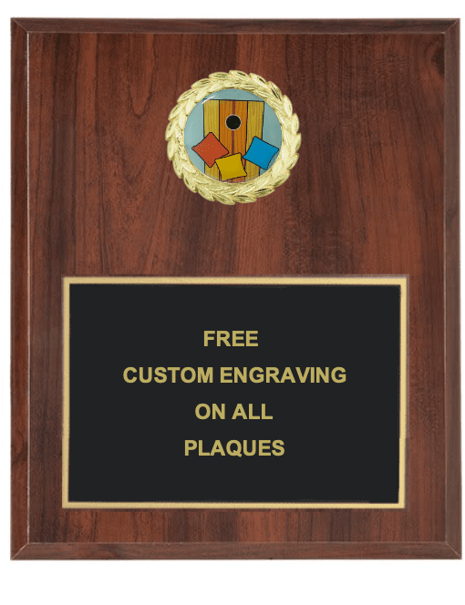 Beautiful Cornhole Insert Plaque from TrophyCentral