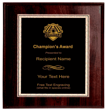 Cornhole Plaques, Cornhole Award Plaque | TrophyCentral