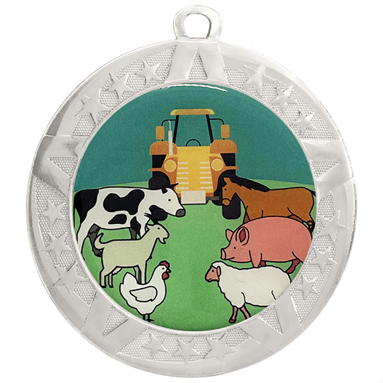 2 3/4 inch County Fair Medals with a silver frame and 2 inch Epoxy dome ...