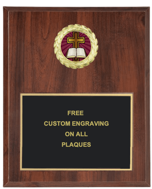 Beautiful Cross Insert Plaque from TrophyCentral