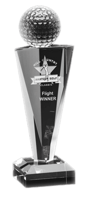 10 1/2" Crystal Golf Tower Award, Crystal Golf Tower | TrophyCentral