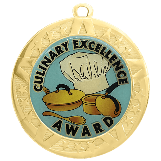 Gold Culinary Medal (2 inch, T Series) | Cooking Medals