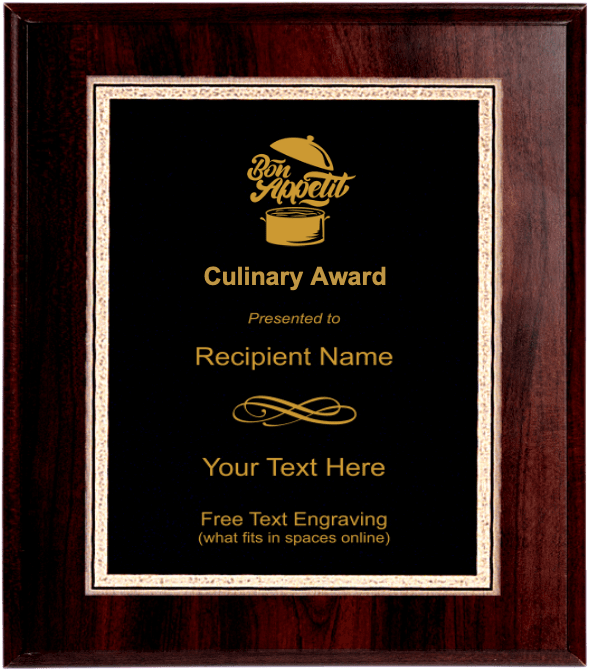 Culinary Plaques, Culinary Award Plaque | TrophyCentral