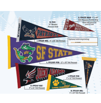 Custom Pennants - Personalized Pennants - Trophy Central