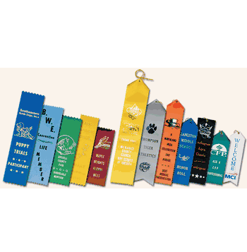 Custom Designed Ribbons With Event Card | TrophyCentral