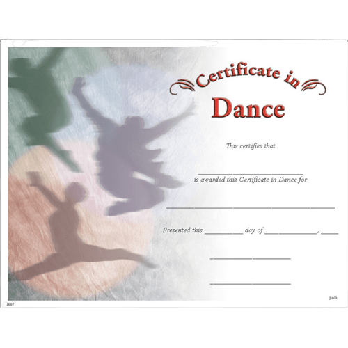 Dance Certificate Template