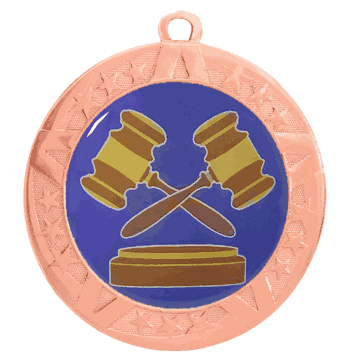Debate medals with a bronze frame and 2 inch Epoxy insert.