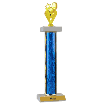 Marble Platform Trophies with Toilet Bowl Figure