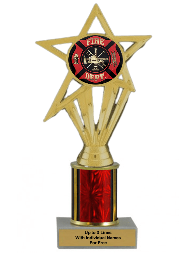 Economy Column Insert Trophy - Fire Department | TrophyCentral