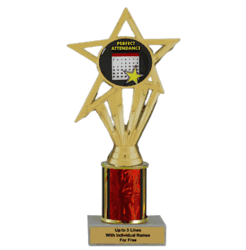 Economy Column Insert Trophy - Perfect Attendance | TrophyCentral