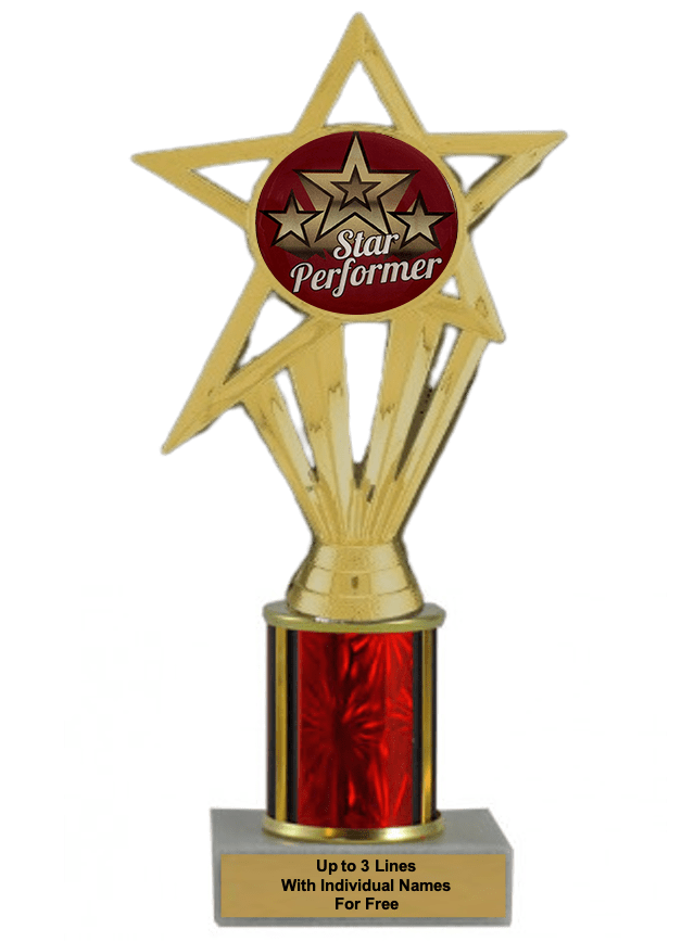 Economy Column Insert Trophy - Star Performer | TrophyCentral