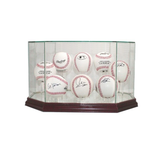 Eight Baseball Glass Display Cases, 8 Ball Display Case