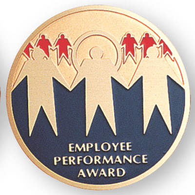 Employee Performance Award Medal Inserts (2" Etched) | TrophyCentral