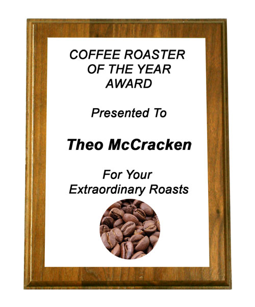 8" x 10" Solid Walnut Wall Plaque with Color Logo | TrophyCentral