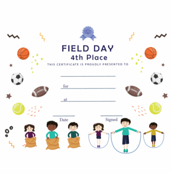 4th Place Field Day Template (Free) | Trophy Central