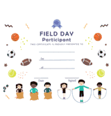 Free Field Day Certificates, Certificate Free Field Day