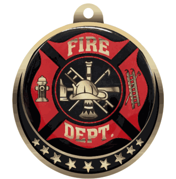 Colorful Fire Department Insert Medals | TrophyCentral