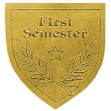 First Semester Embossed Certificate Seals