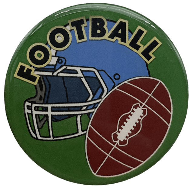 Colorful Football Epoxy-Covered Insert Decals | TrophyCentral